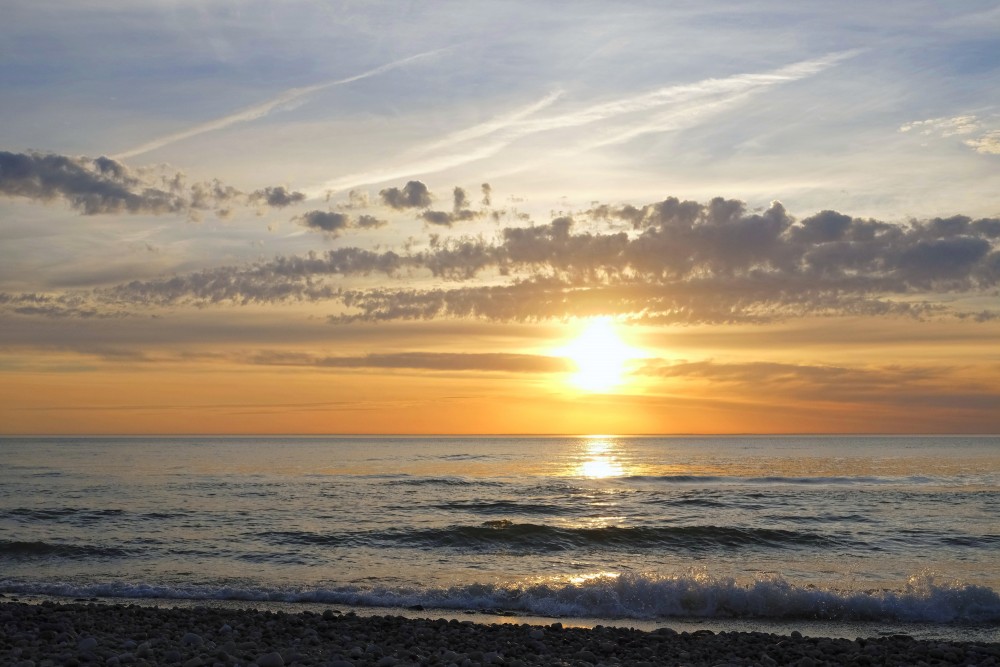 Saulriets Baltijas jūrā - Saulriets - redzet.eu